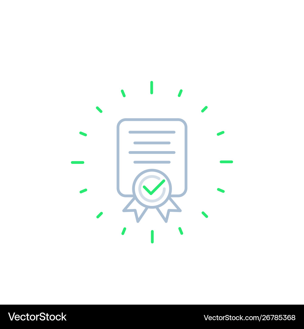 Compliance Checkmark Icon Royalty Free Vector Image