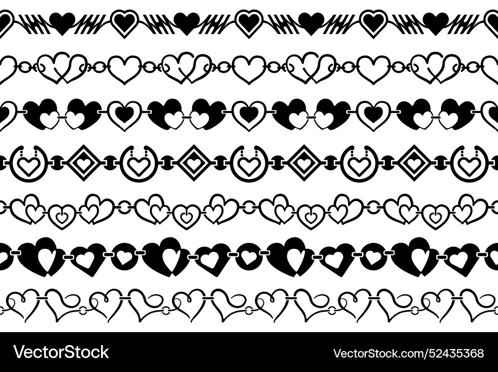 Heart chain Royalty Free Vector Image - VectorStock