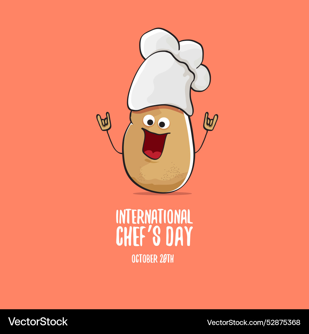 International chef day greeting card Royalty Free Vector