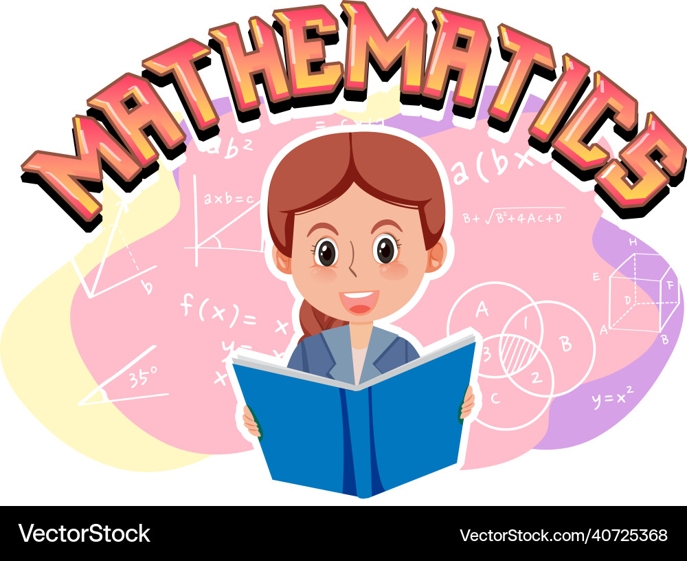 Math teacher with mathematics icon Royalty Free Vector Image