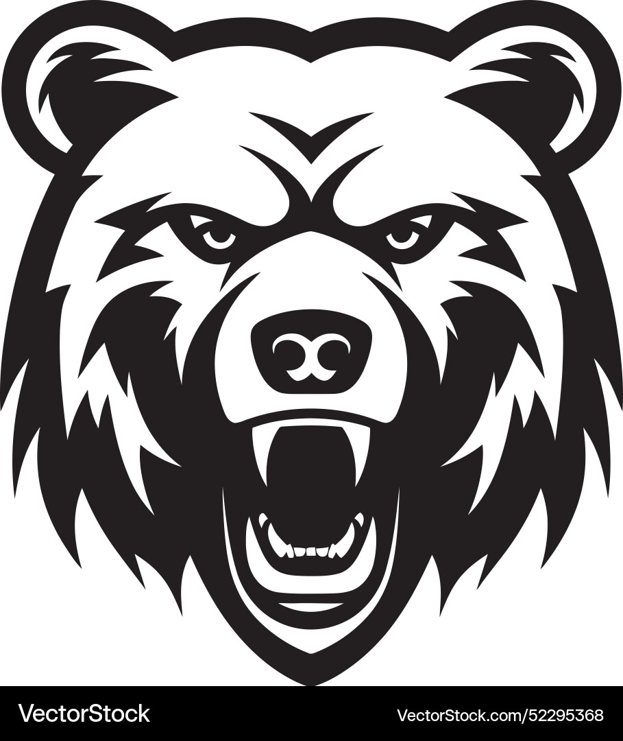 Rugged majesty black bear graphicartistic nature Vector Image