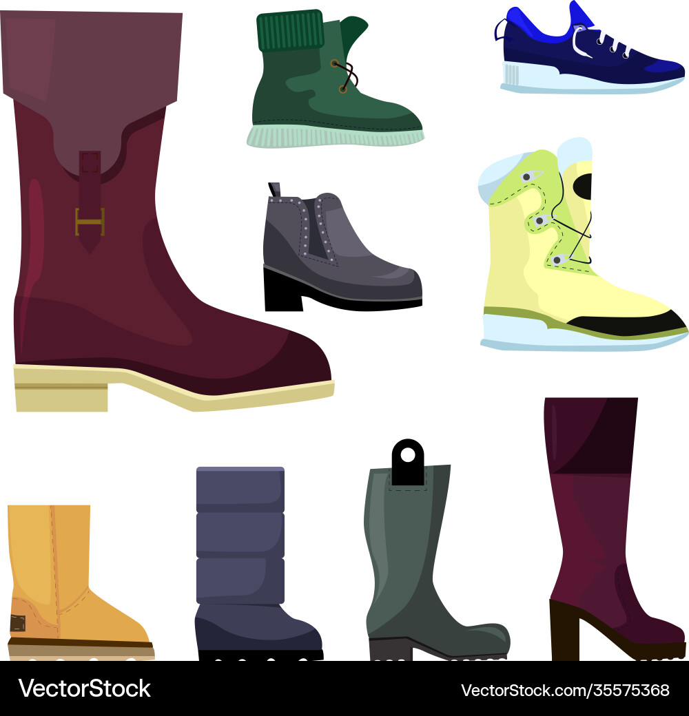 Shoes for women set Royalty Free Vector Image - VectorStock