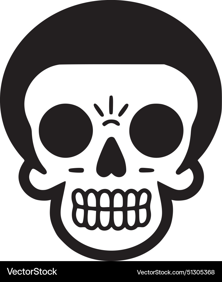 Skull - minimalist and simple silhouette Vector Image