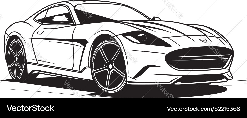 Sleek evolution black sports car symbolic Vector Image