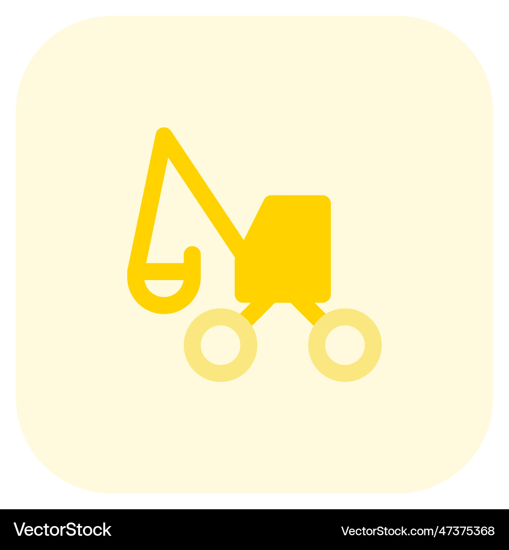 Walking excavator used to dig deep grounds Vector Image