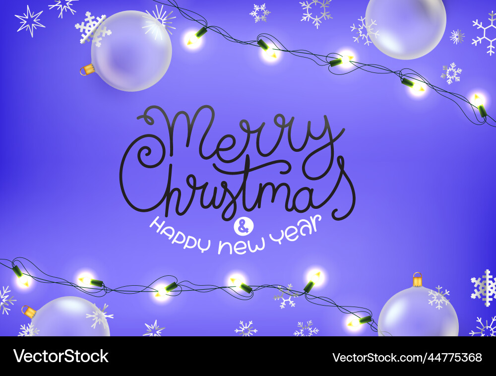 Winter holidays greeting card with lettering Vector Image
