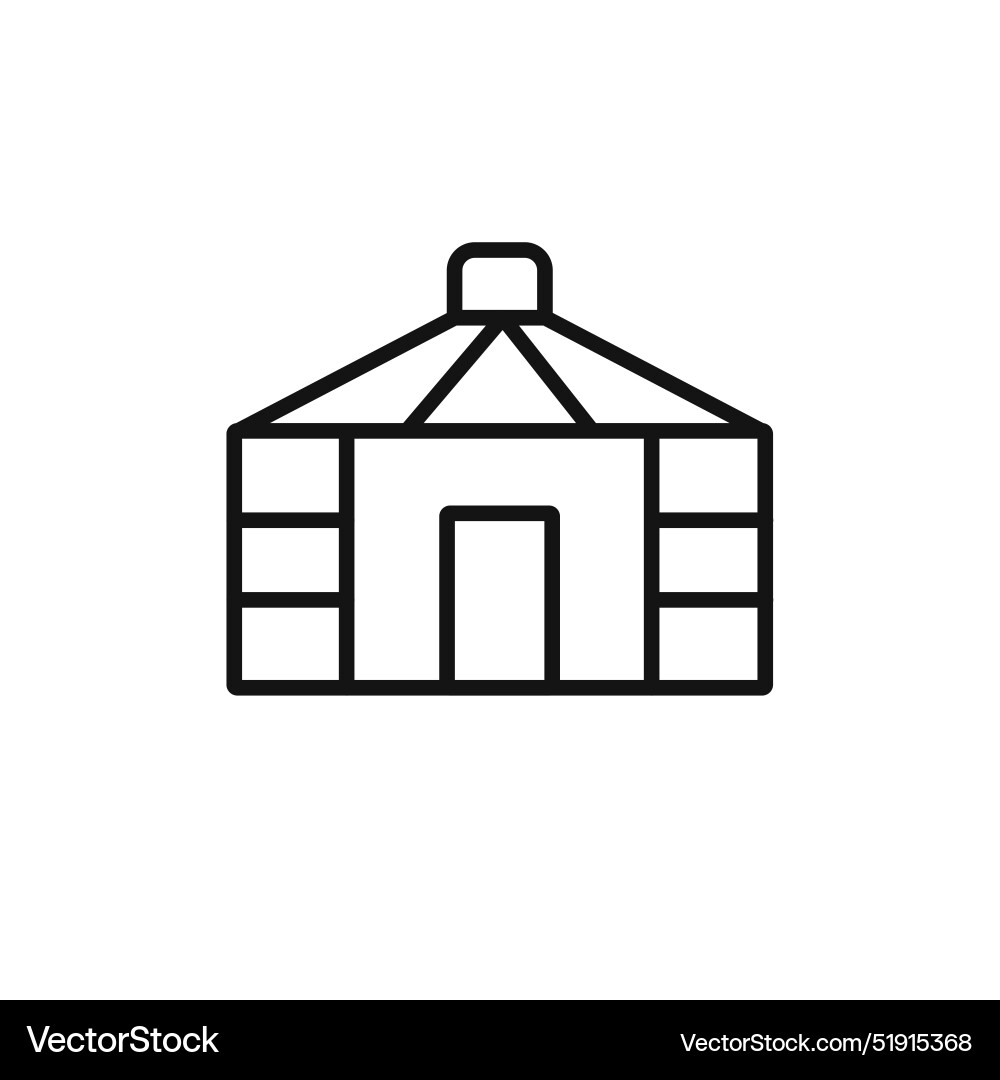 Yurt icon set collection for web Royalty Free Vector Image