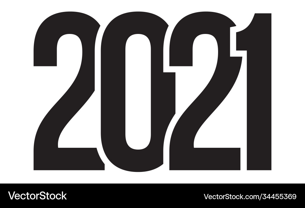 2021 Celebration Logo Royalty Free Vector Image