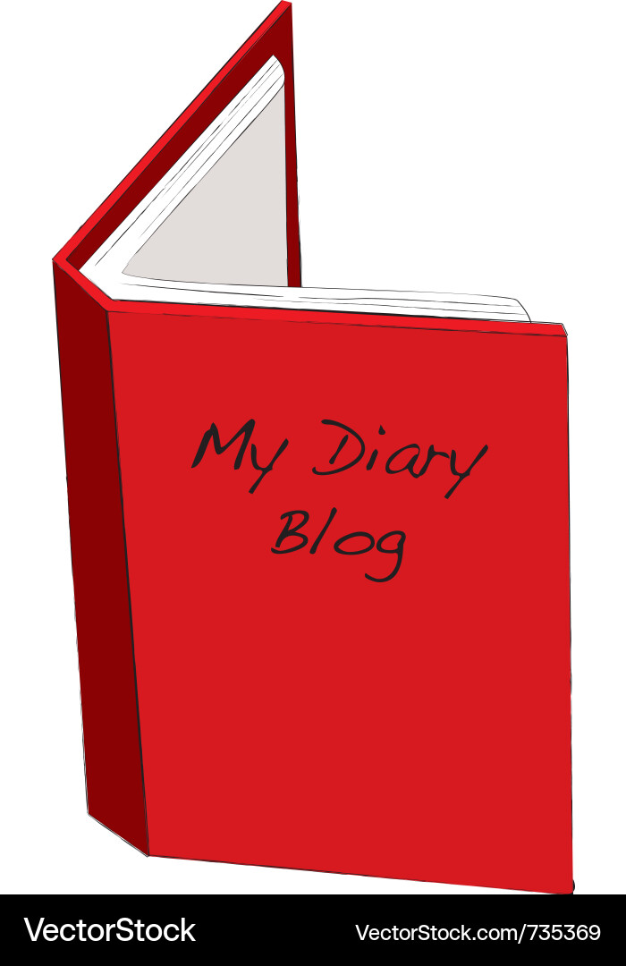 Blog diary concept Royalty Free Vector Image - VectorStock