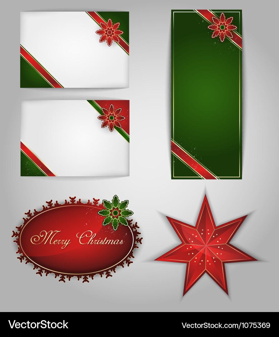 Christmas set Royalty Free Vector Image - VectorStock