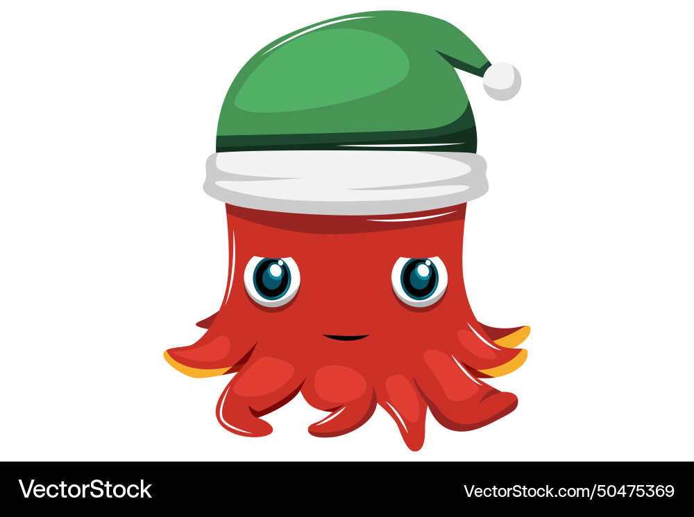Cute octopus character design Royalty Free Vector Image