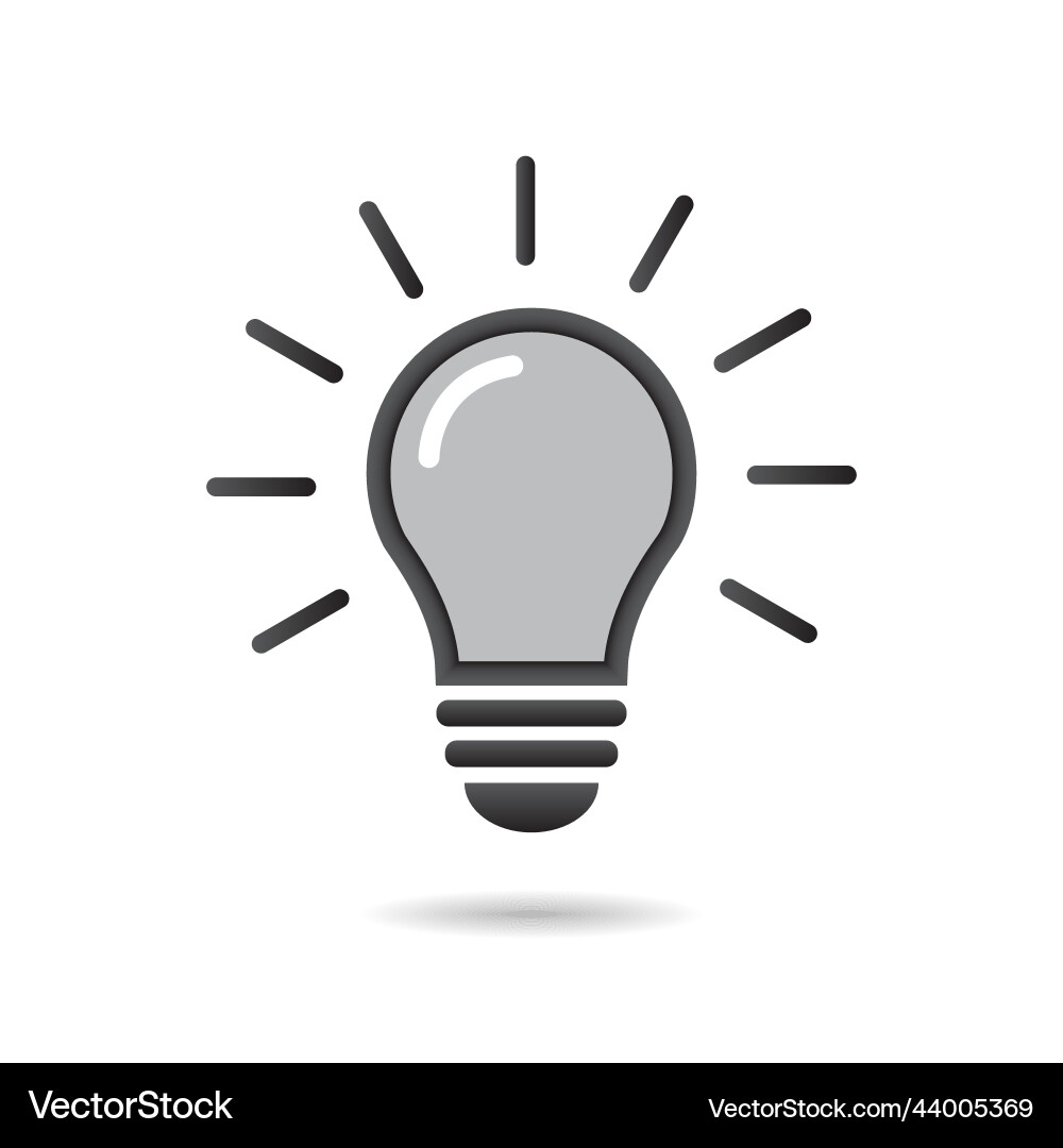Light bulb icon Royalty Free Vector Image - VectorStock