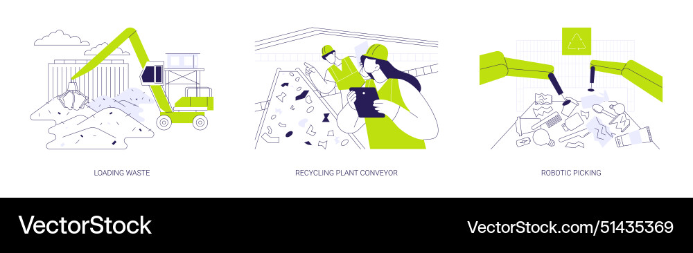 Recycling plant abstract concept Royalty Free Vector Image