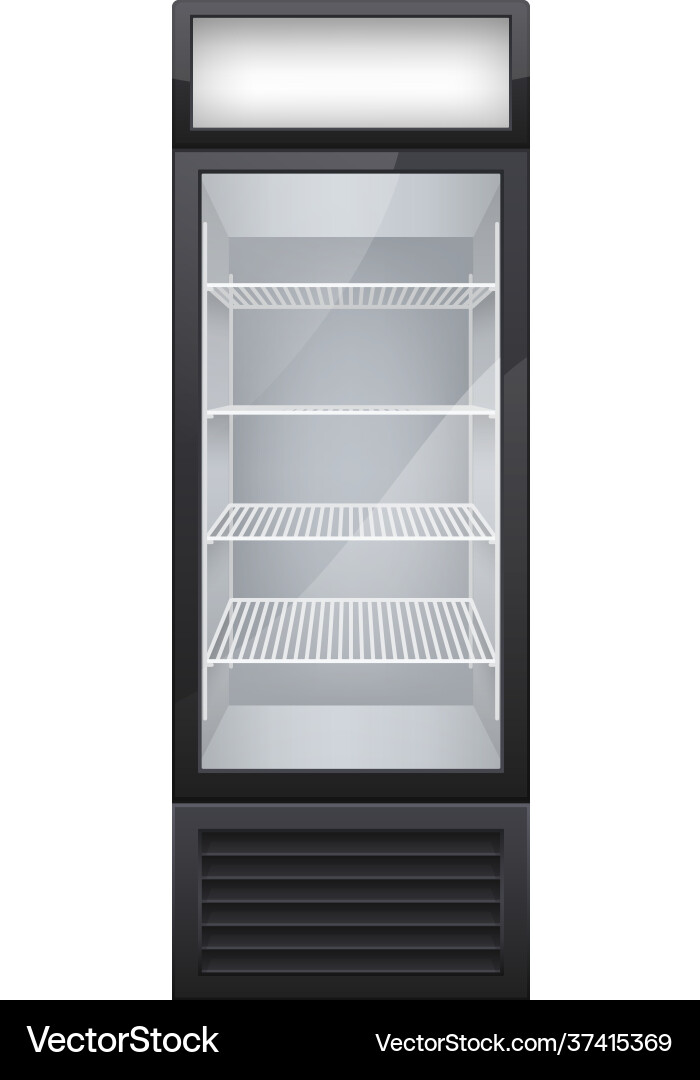Single door fridge composition Royalty Free Vector Image