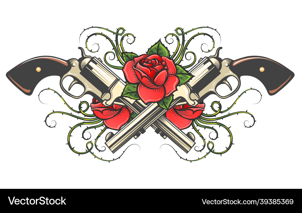 Guns Roses And Thorns Drawing Rose Thorns Free Stock Vectors