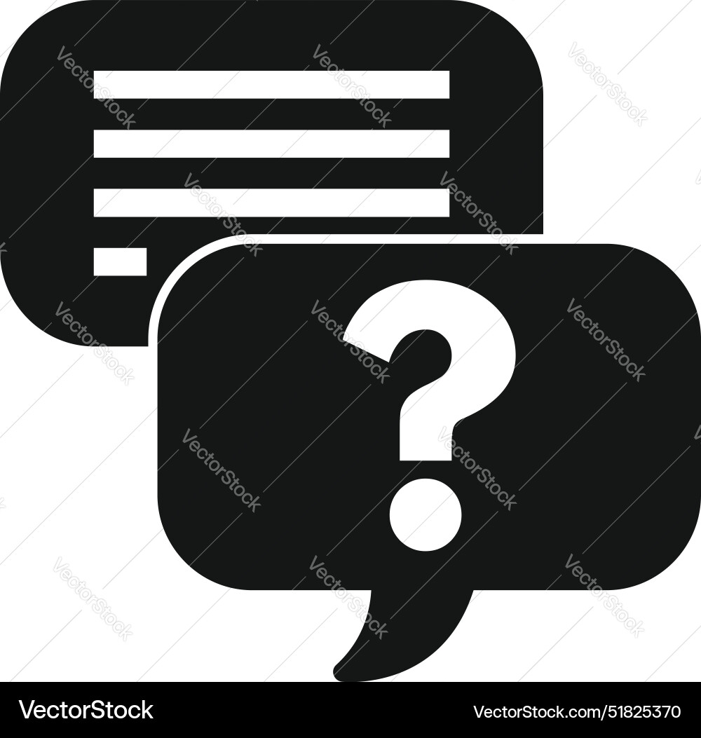 Black question mark speech bubble answering Vector Image