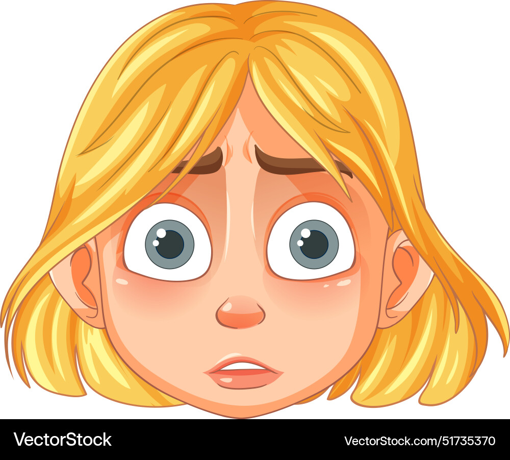 Blonde character with a surprised expression Vector Image