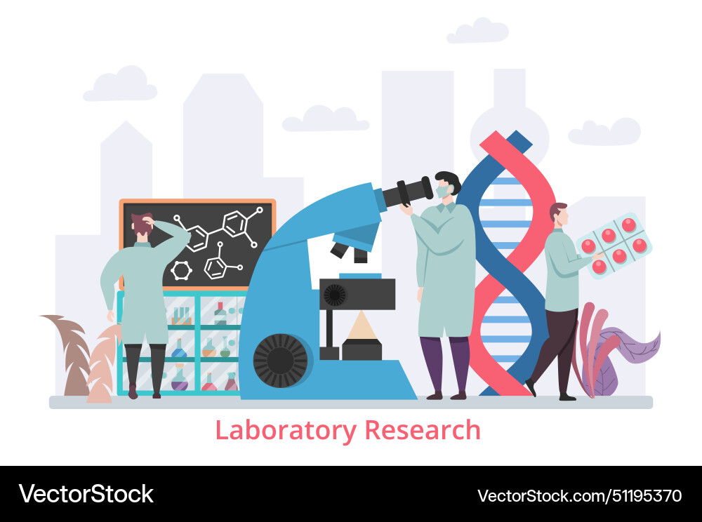Concept of laboratory research Royalty Free Vector Image