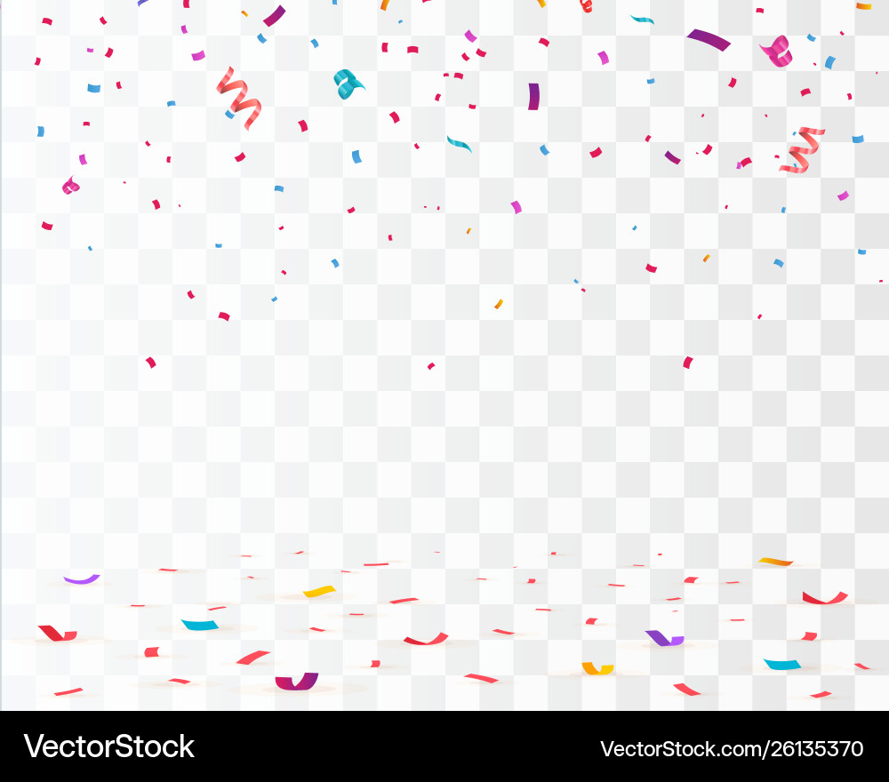 Confetti isolated falling Royalty Free Vector Image