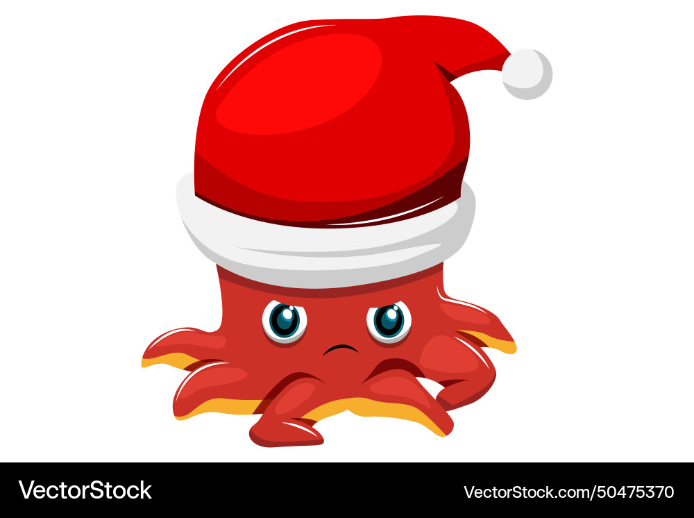 Cute octopus character design Royalty Free Vector Image
