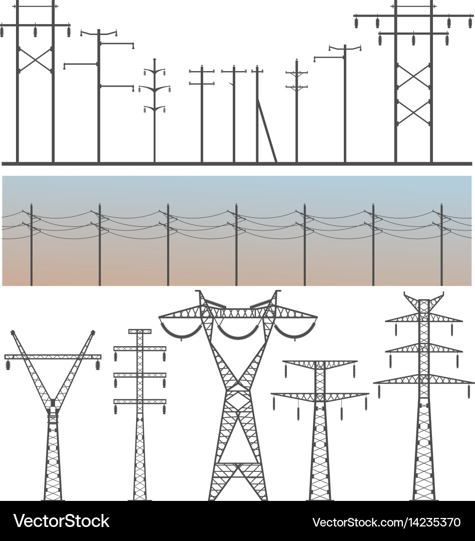 High voltage post Royalty Free Vector Image - VectorStock