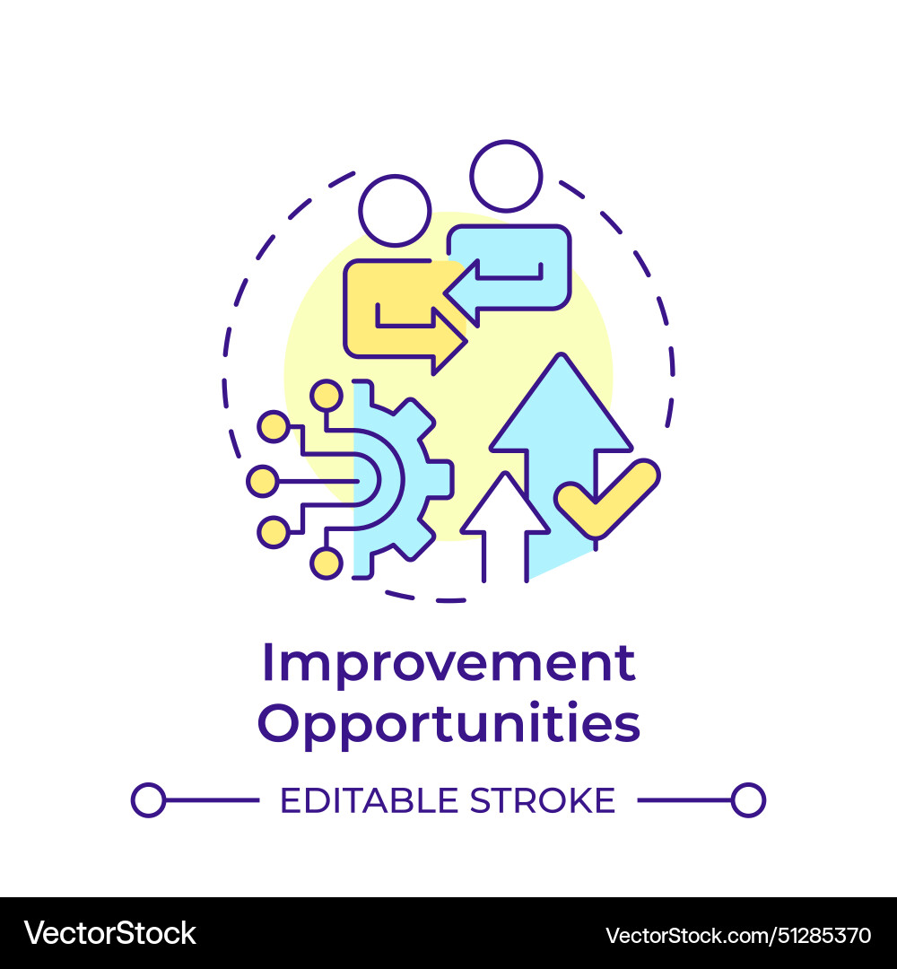 Improvement opportunities multi color concept icon