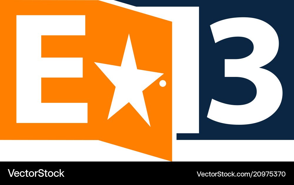 Letter e 3 logo design template Royalty Free Vector Image