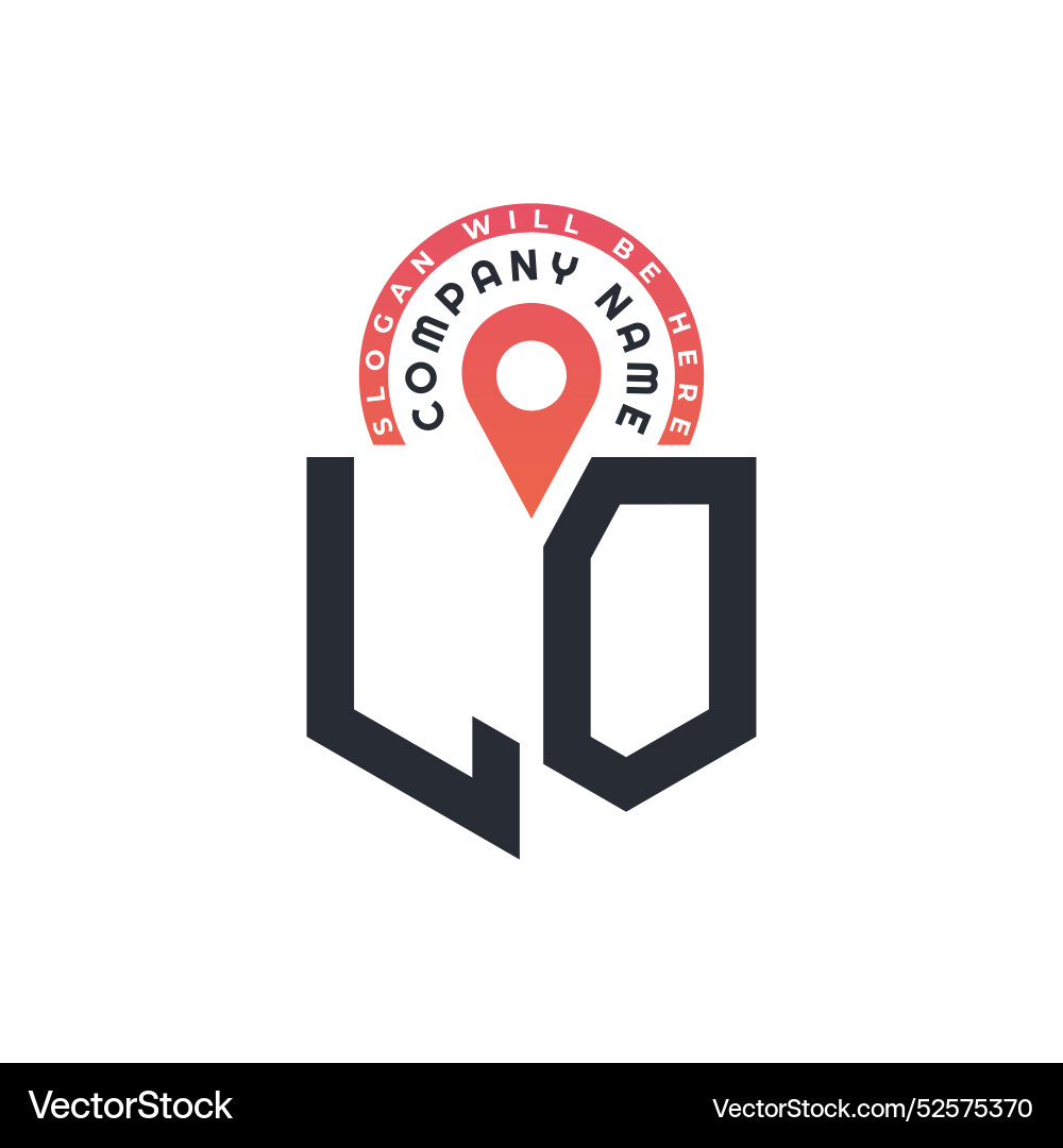 Lo location logo design for human resources Vector Image