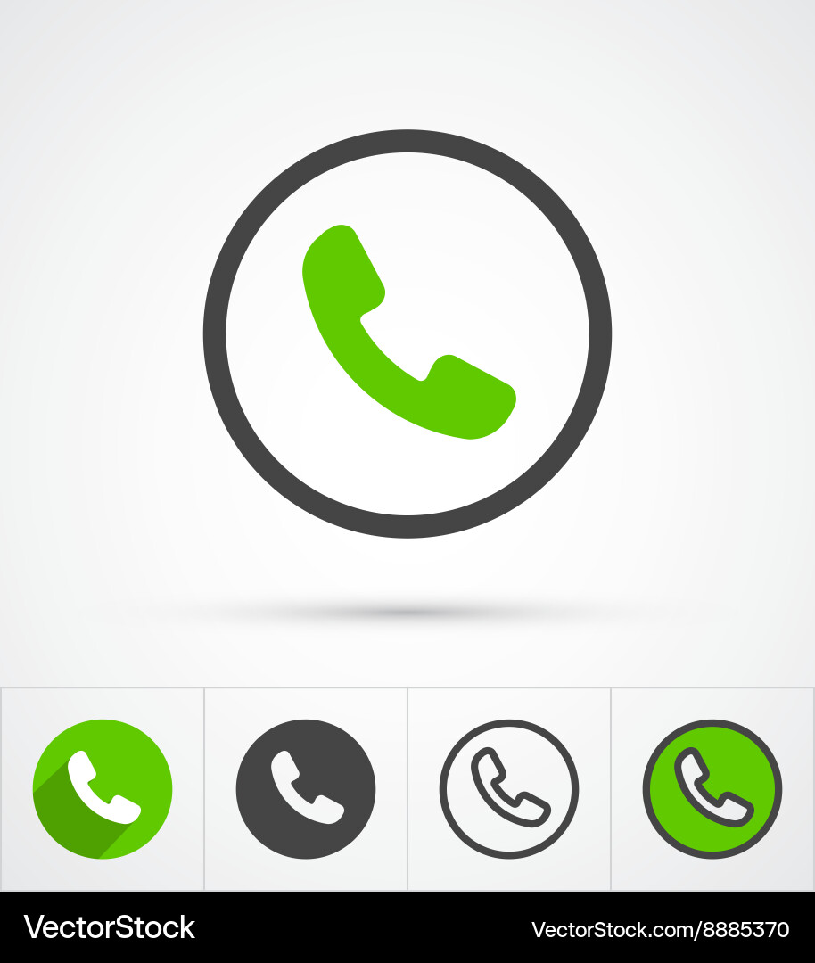 Phone in circle call icon Royalty Free Vector Image