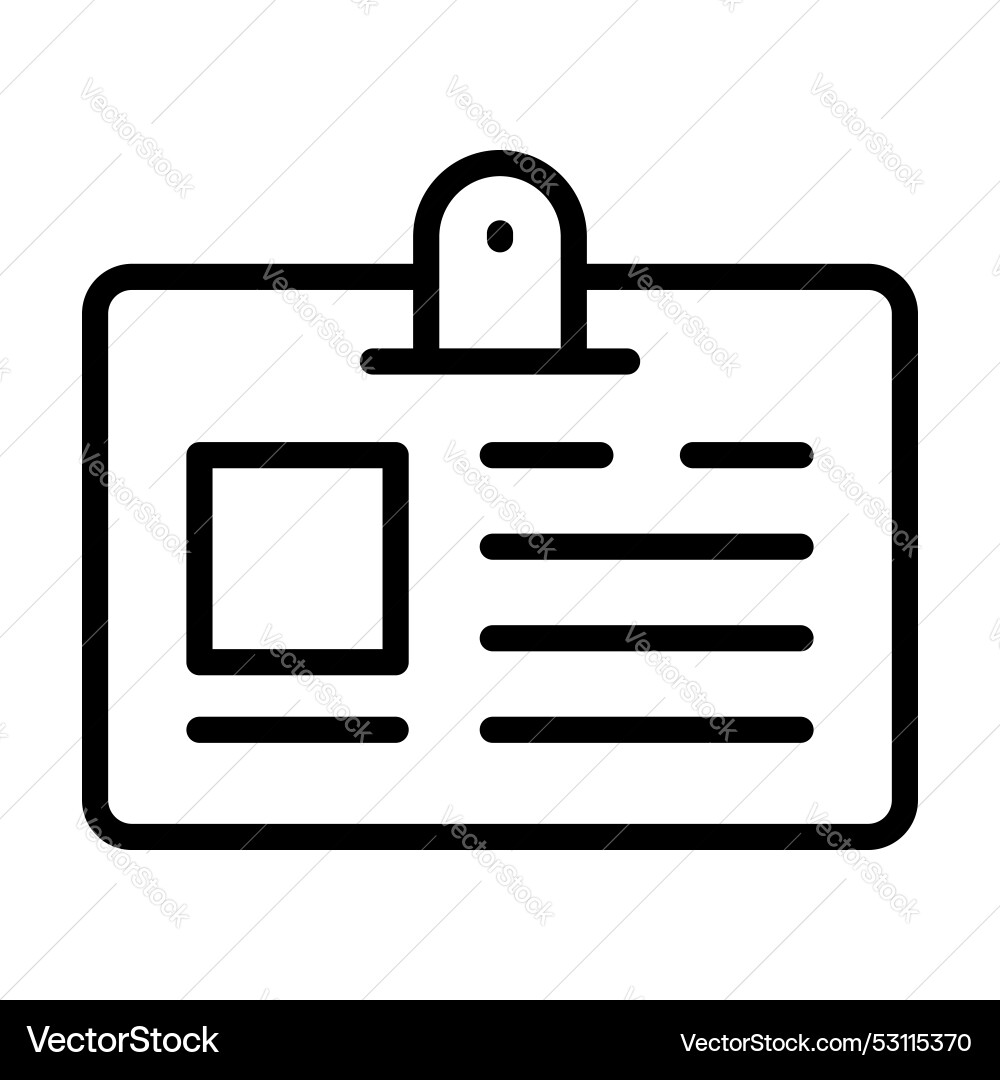 Student id card design entry pass icon in modern Vector Image