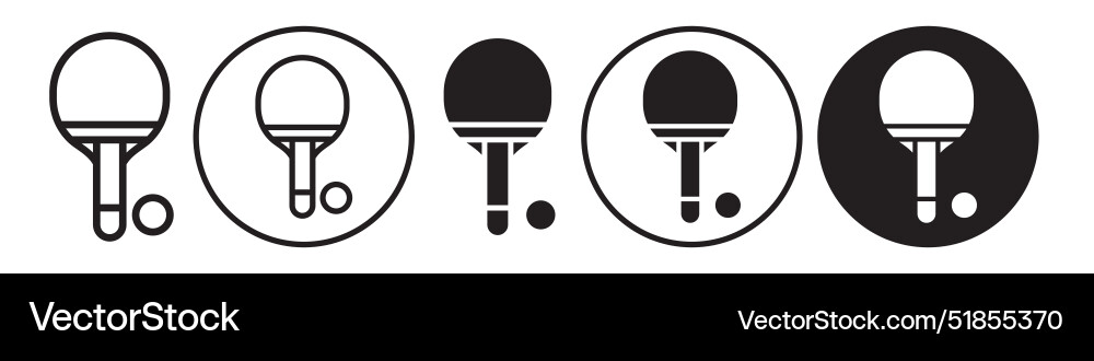 Table tennis icon set collection for web Vector Image