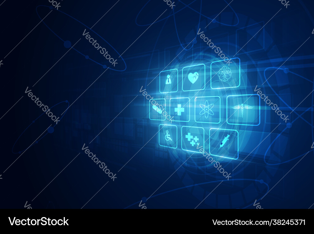 Health care icon pattern medical innovation Vector Image