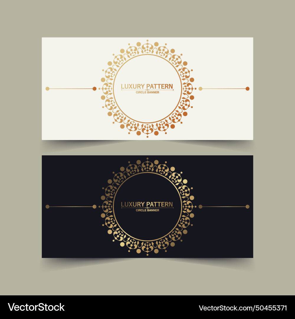 Luxury ornament circle border design card Vector Image