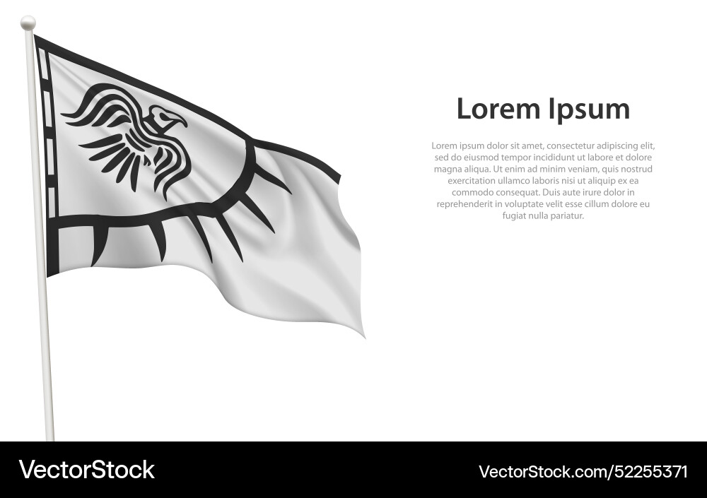 Raven banner flag waving on a white background Vector Image