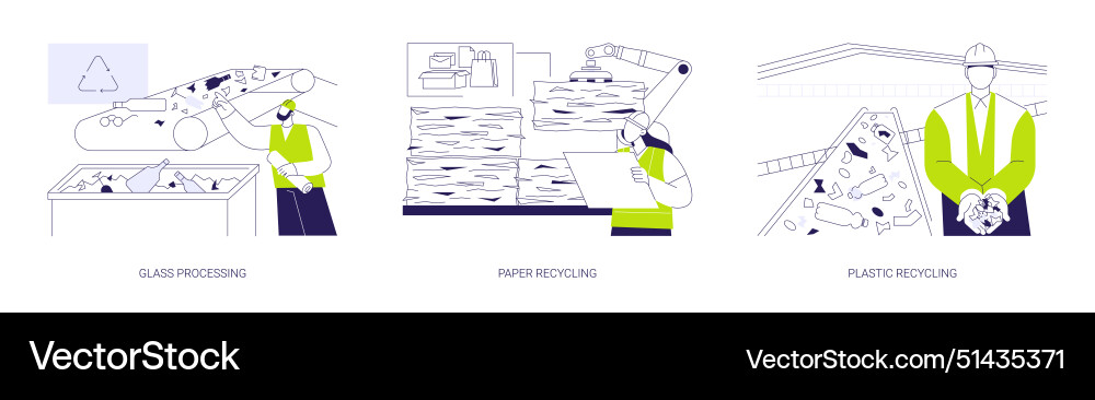 Recycled materials abstract concept Royalty Free Vector