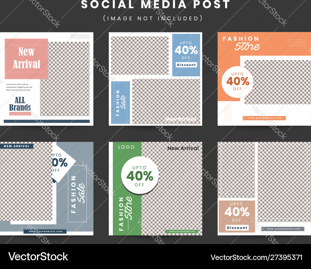 Social media facebook poster design Royalty Free Vector