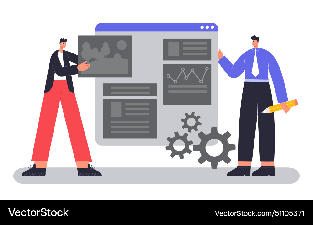 Software developers it develops team work Vector Image