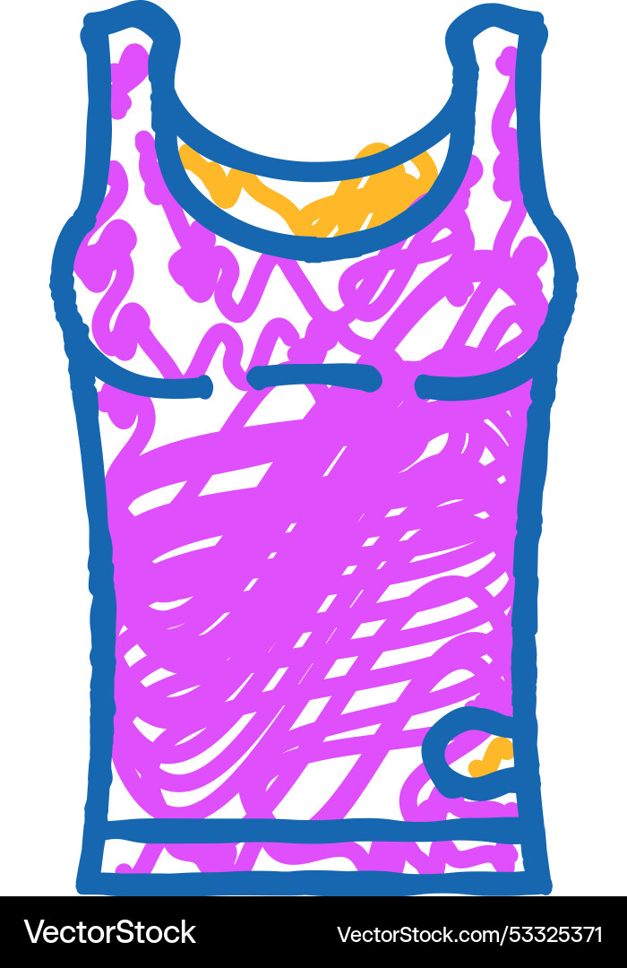 Tank top clothing icon doodle Royalty Free Vector Image