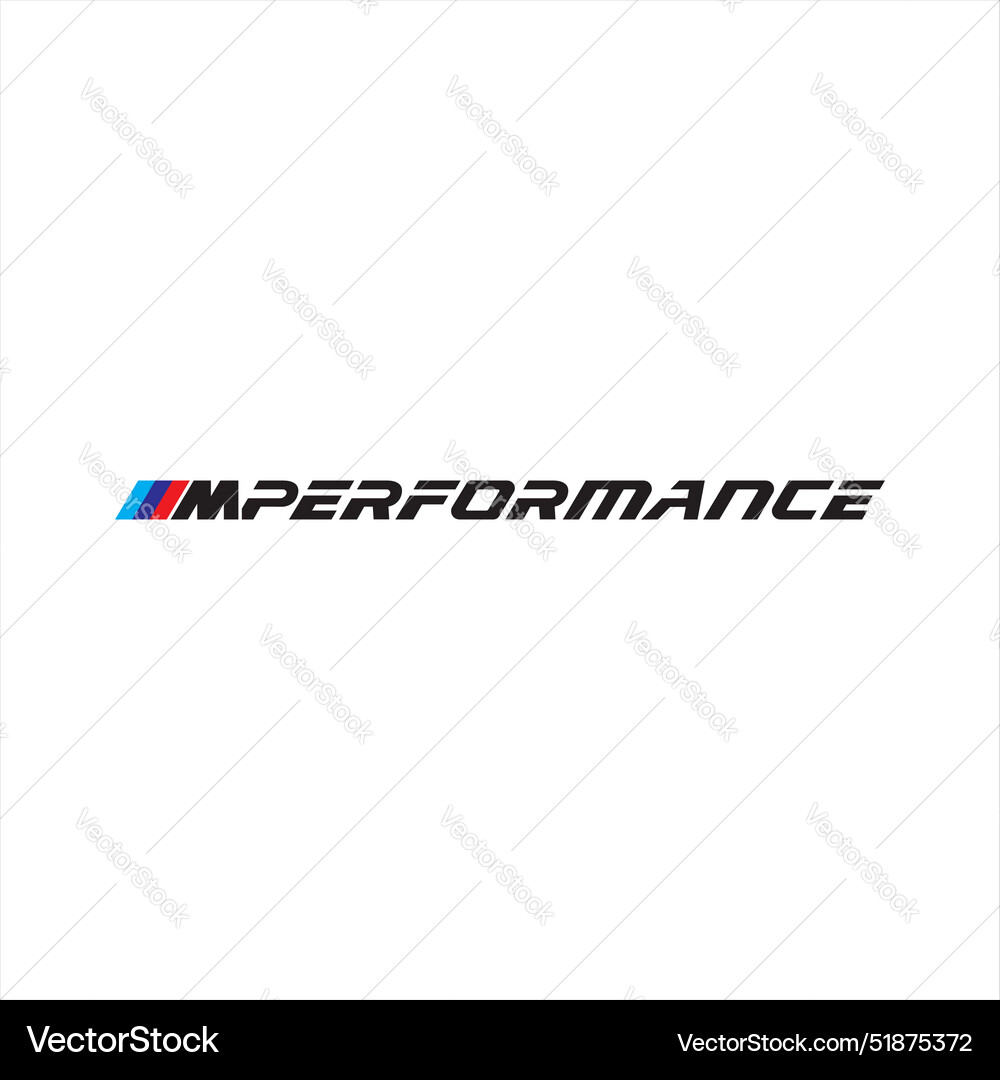 BMW M Performance Logo Royalty Free Vector Image