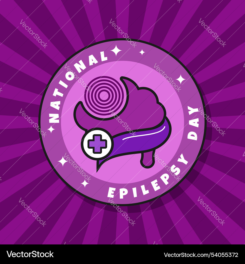 Empowerment through awareness national epilepsy Vector Image