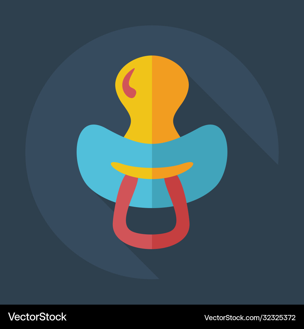 Flat modern design with shadow icons soother Vector Image