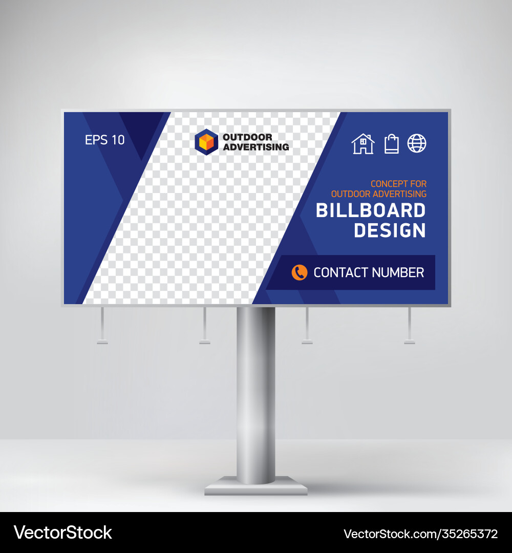 Stylish billboard design creative concept Vector Image
