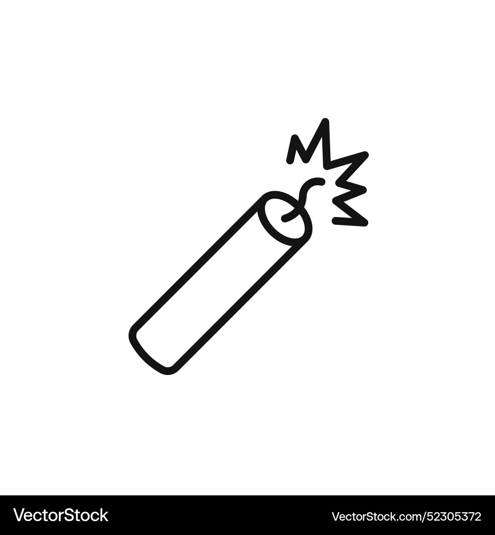 Tnt dynamite icon outline collection in black Vector Image