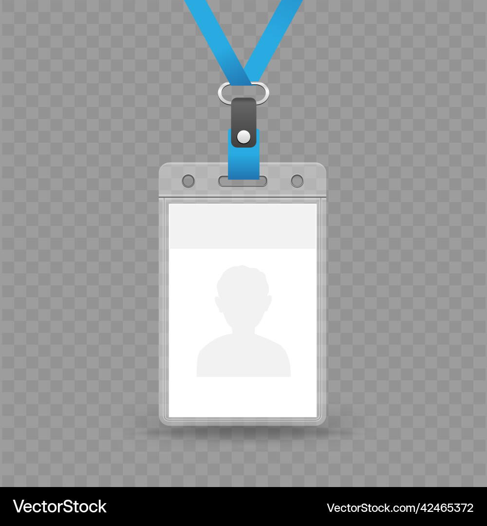 Vertical badge template on gray background Vector Image
