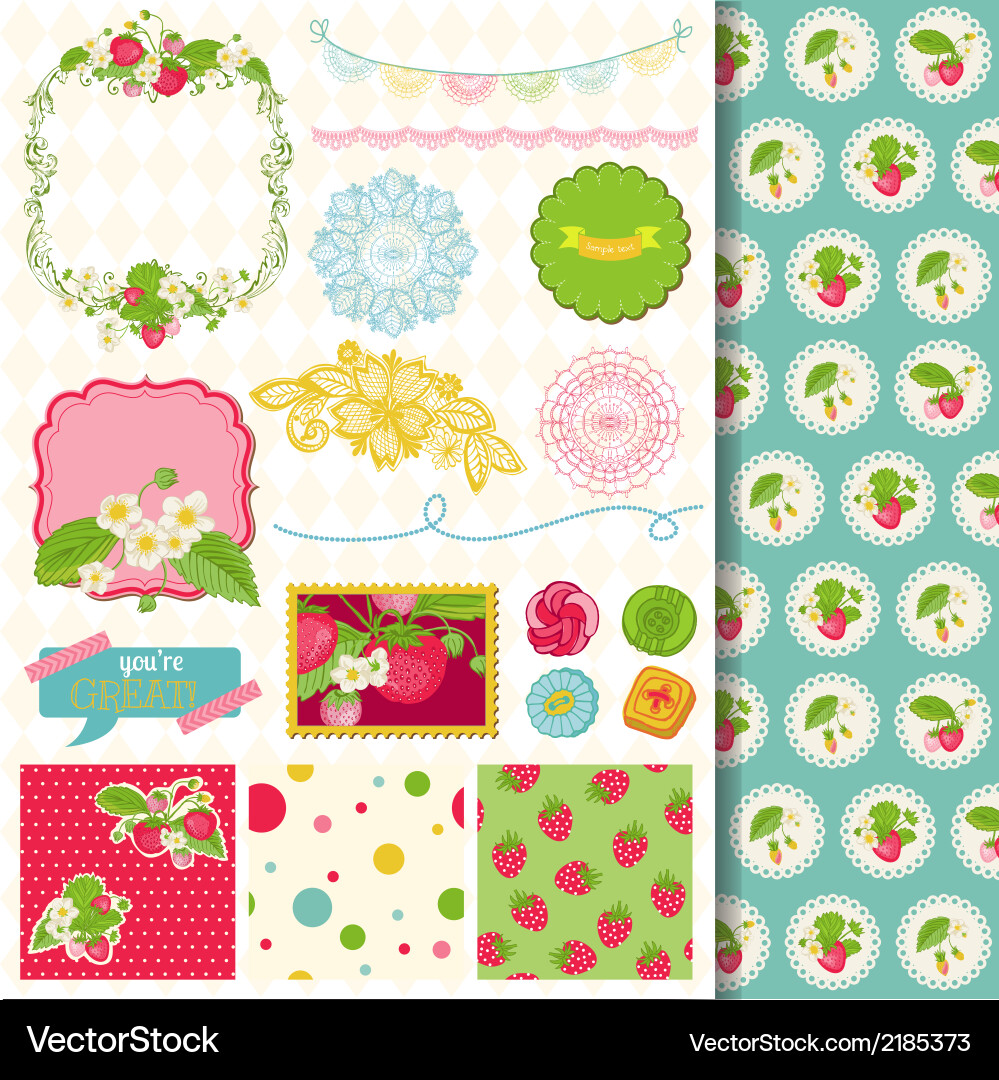 Design elements - strawberry Royalty Free Vector Image