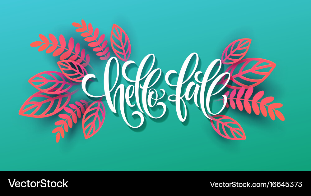 Fall sale background design with colorful paper Vector Image