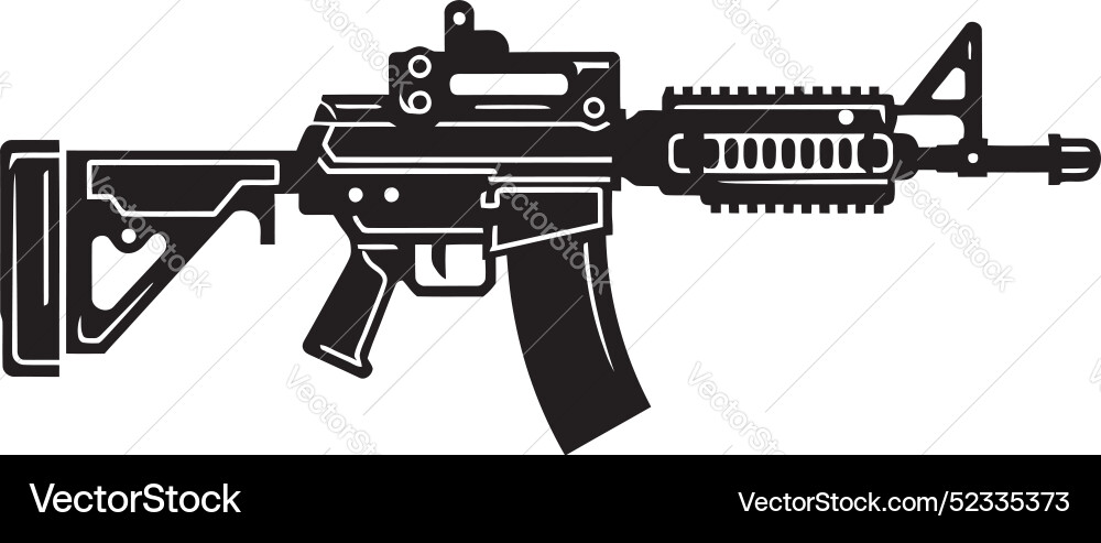 Shadowstrike firearms black emblem icon advanced Vector Image