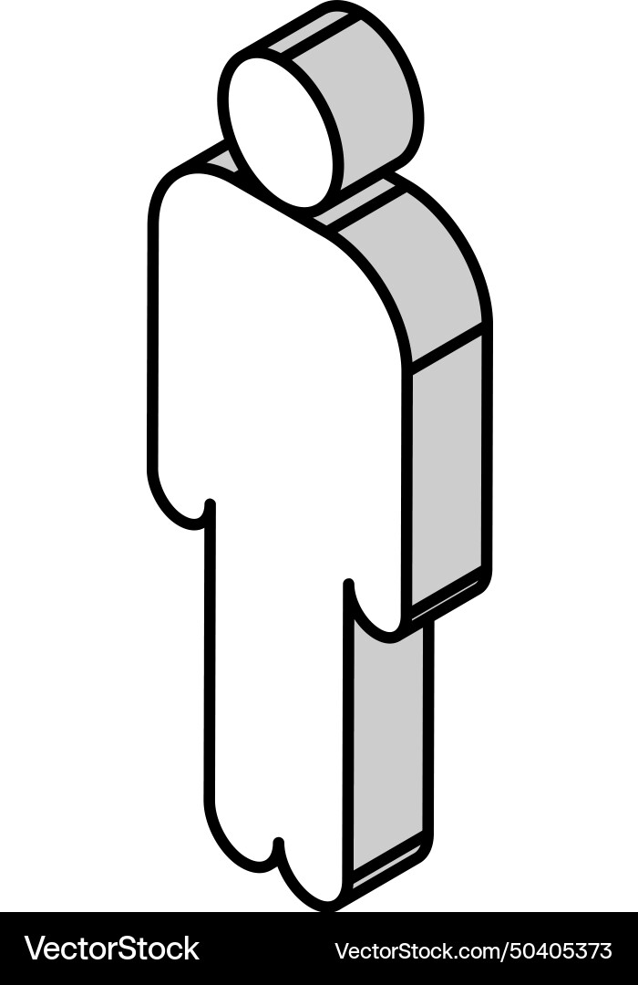 Stand man people isometric icon Royalty Free Vector Image