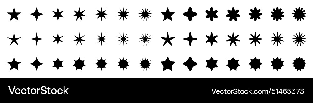 Star - icon stars collection logo Royalty Free Vector Image