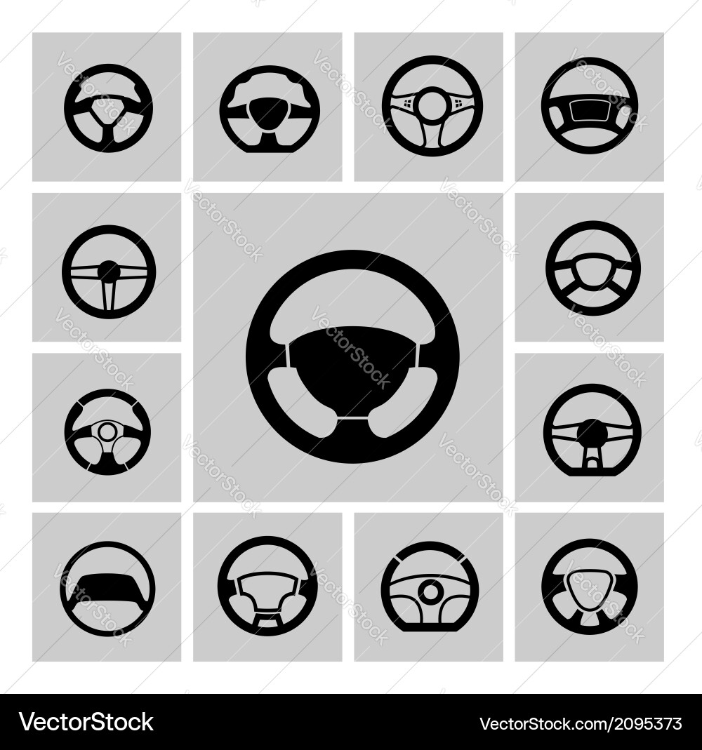 Steering wheel Royalty Free Vector Image - VectorStock